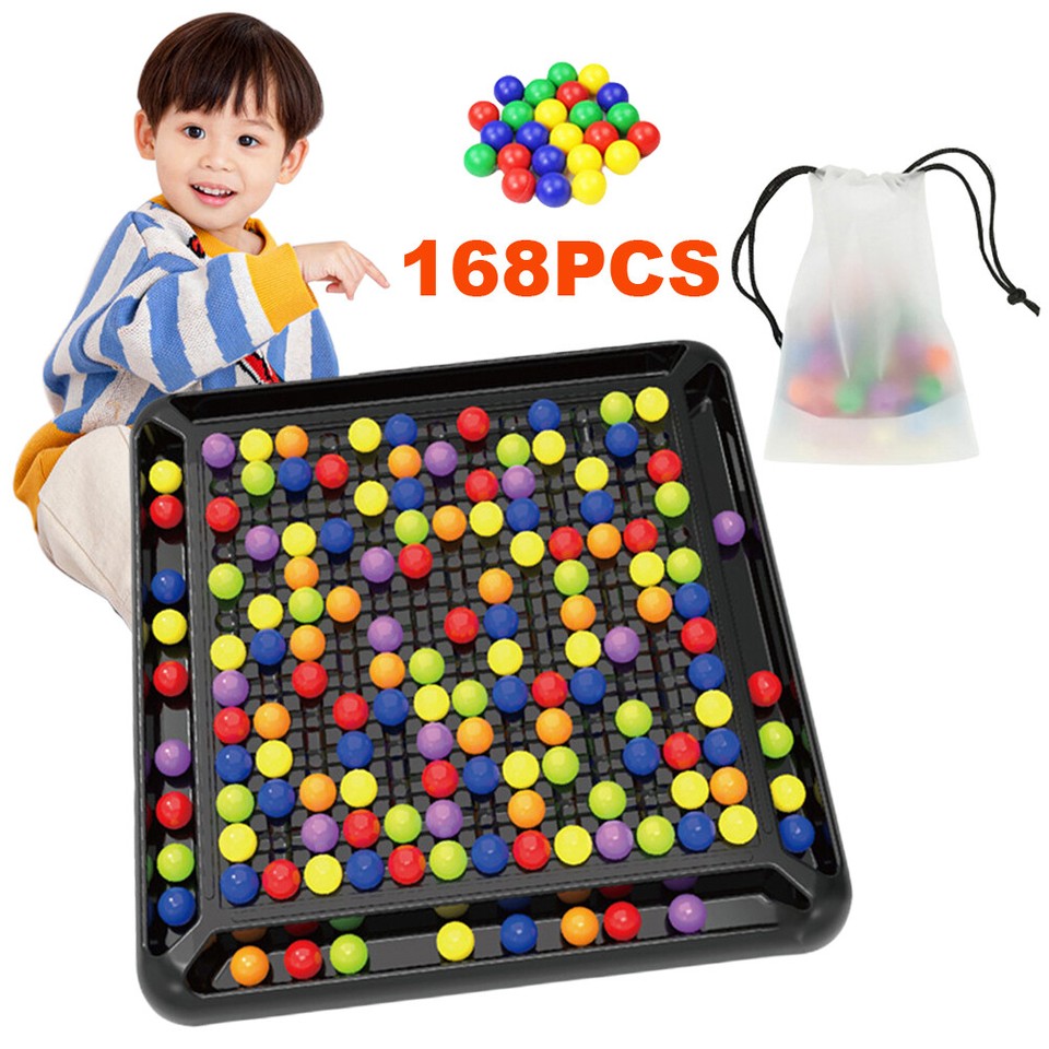 Early Educational Puzzle Toy Funny Rainbow Bead Matching Game for Boys ...