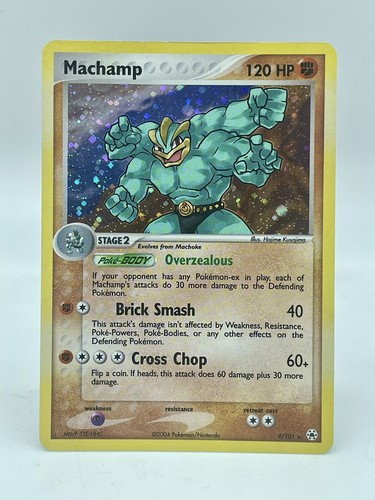 Machamp 9/101 EX Hidden Legends Holo Pokemon TCG WOTC Vintage 2004 LP ...