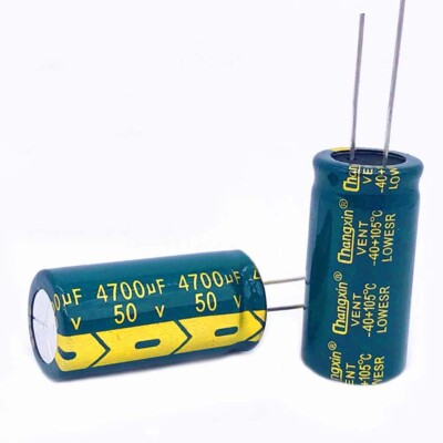 2 x 50V 4700uF Radial Electrolytic Capacitors For PCB/LCD Mount 105°C ...