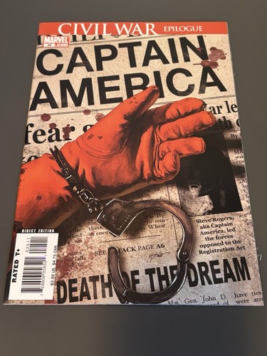 Captain America #25 Civil War Epilogue Death Of Captain America 2007 | eBay