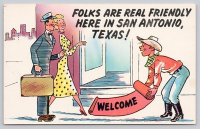 Comedic San Antonio Texas, Cowboy Rolling Red Carpet Greetings TX ...