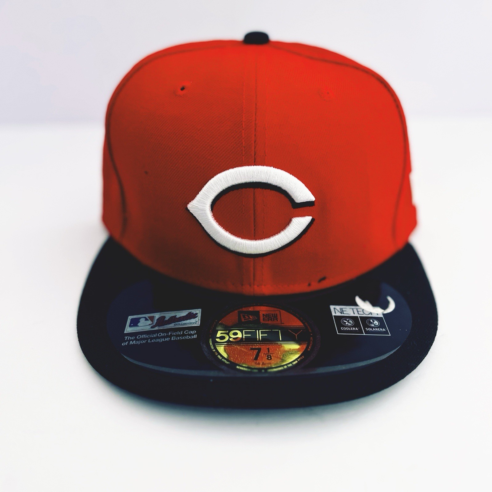 New Era 59Fifty Cincinnati Reds Black / Red Fitted Cap MLB Hat Size 7-1 ...