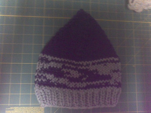 STOCKING CAP -- HAND KNIT -- BLUE AND NAVY | eBay
