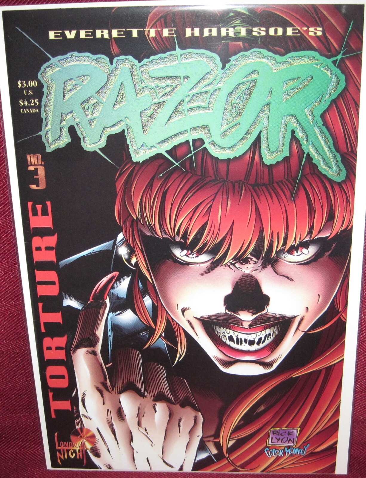 RAZOR TORTURE #3 LONDON NIGHT COMIC 1996 FN | eBay