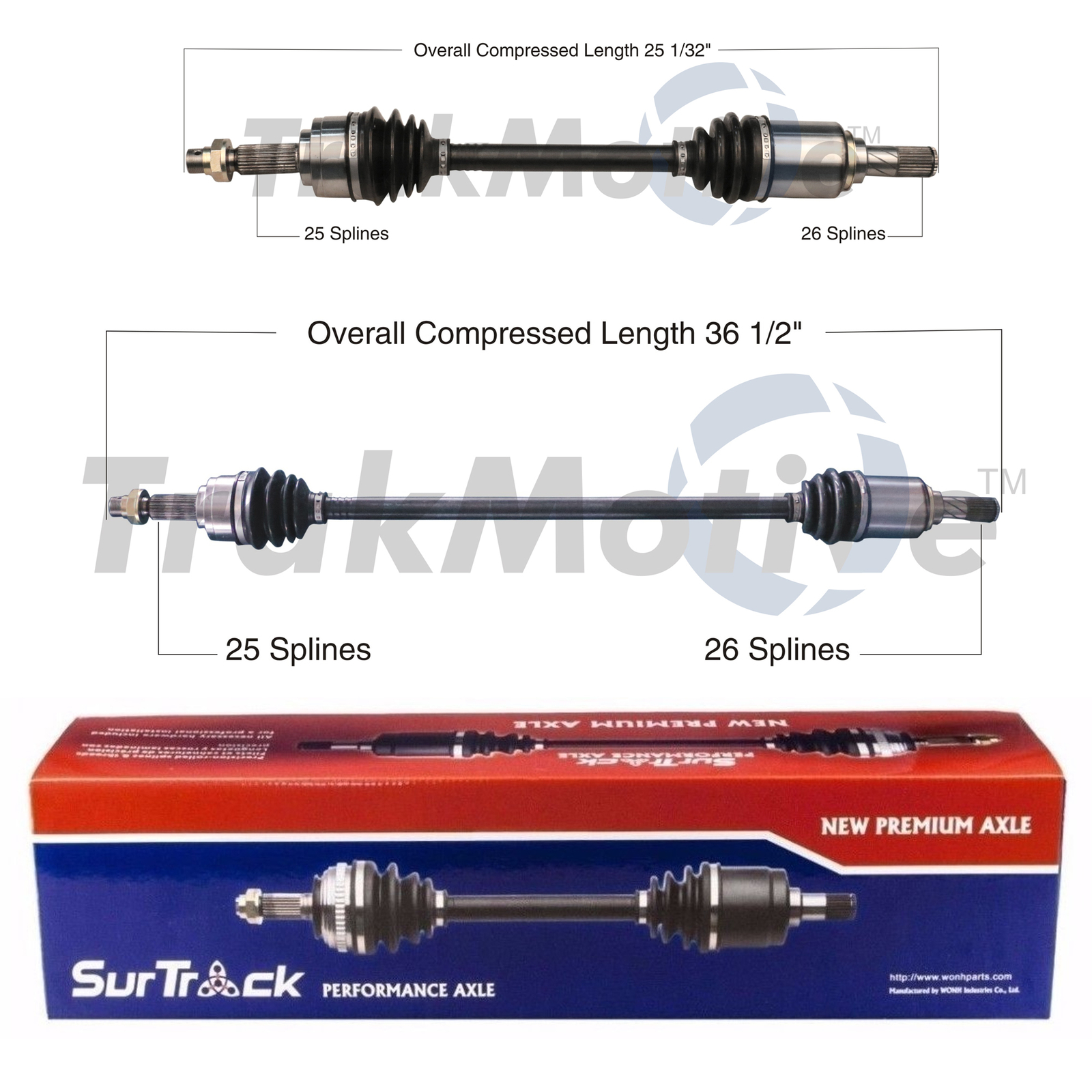 SurTrack Pair Set of 2 Front CV Axle Shafts For Nissan Versa Note ...