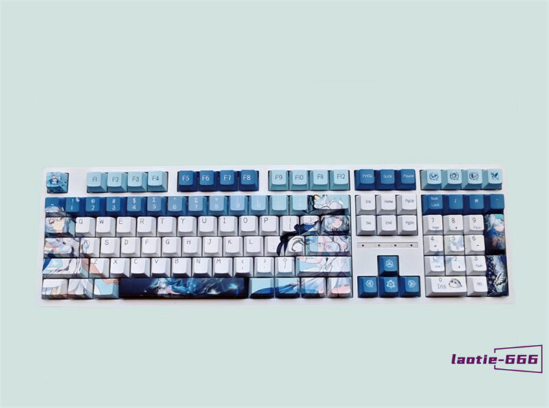 Wuthering Waves 128 Keycaps The Shorekeeper Dye-sub PBT for Cherry MX ...