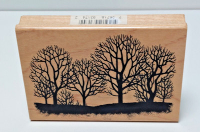 Inkadinkado Trees Wood Mounted Rubber Stamp Winter Bare Trees | eBay