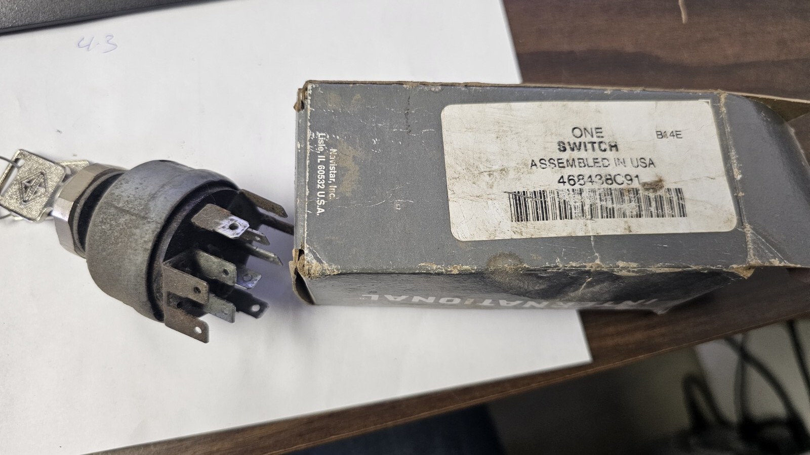 Navistar International Ignition Switch 468438C91 With Keys for sale ...