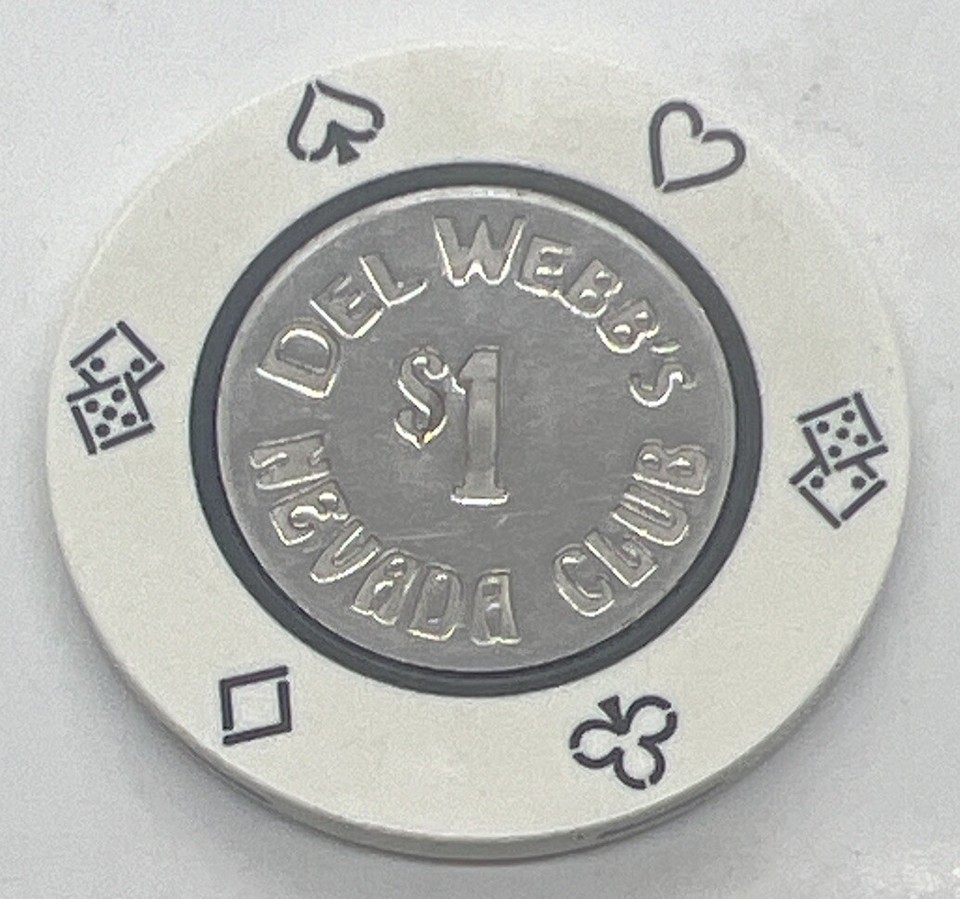 Old 1978 Del Webb’s Nevada Club Casino Reno $1 Chip Die4Suit Gaming ...