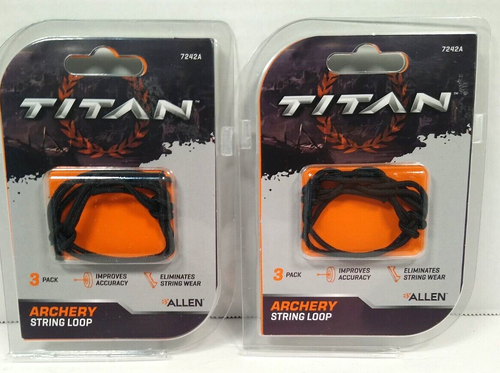 Lot of 2 Titan String Loops for Archery Bowstrings, 3-Pack, Black | eBay