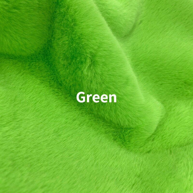 Solid Faux Rabbit Fur Fabric Plush Thick Fluffy Furry Cloth for Sewing ...