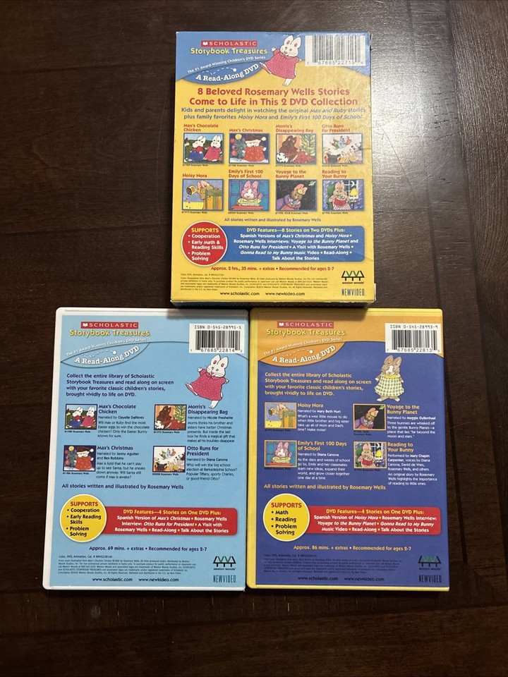 Lot 13 Scholastic DVDs Storybook Treasures Video Collection Max and ...