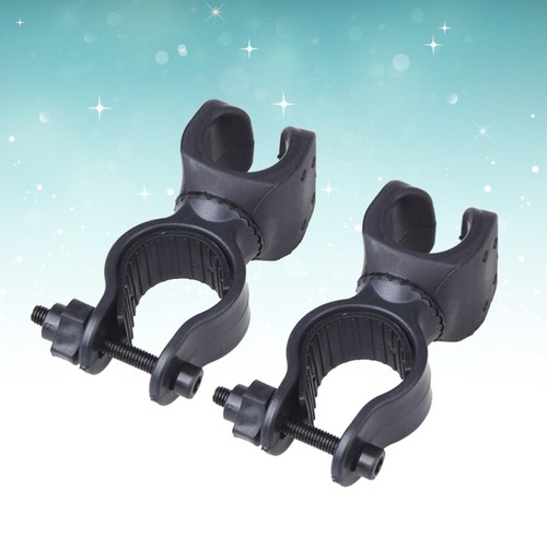 2 Pcs LED Light Stand Flash Mounting Bracket Bike Torch Holder ...