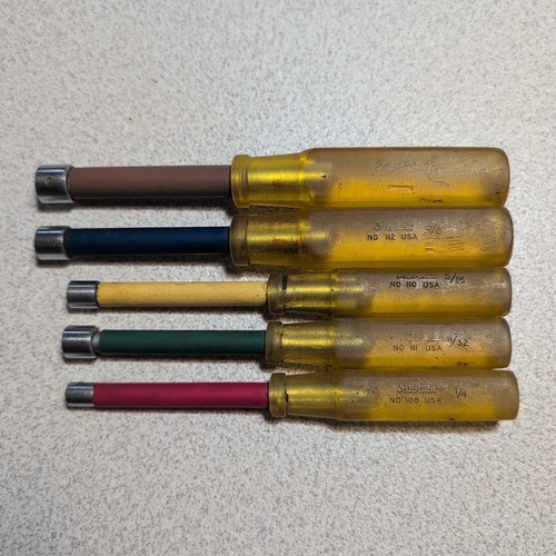 Vintage Snap On Nut Driver Set 5 Piece ND-108, 110, 111, 112, 114 | eBay