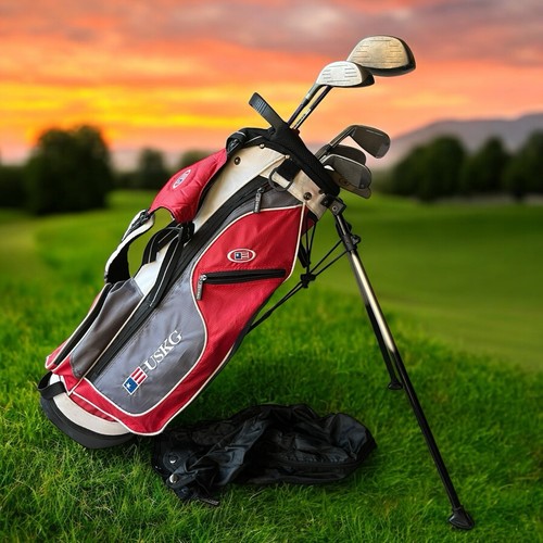 USKG Golf 54” Ultralight Purple 6 Club Golf Set Bag US Kids Junior ...