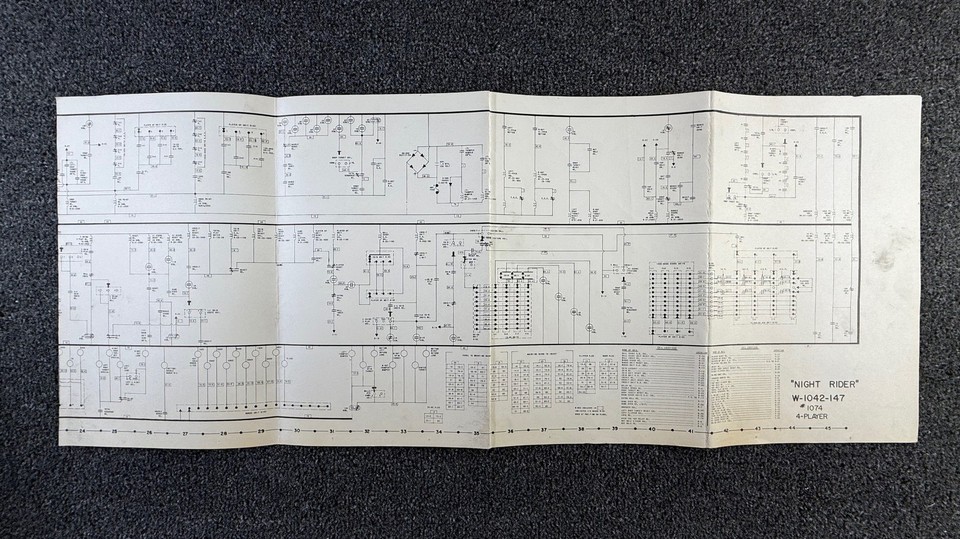Bally Night Rider EM Version Pinball Machine Game Manual Schematics ...