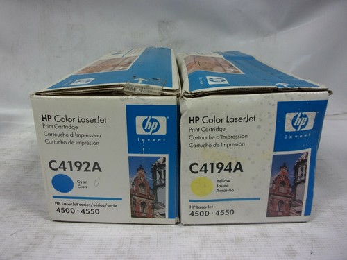 LOT OF 2 HP LaserJet Print Cartridge Yellow C4194A C4192A | eBay