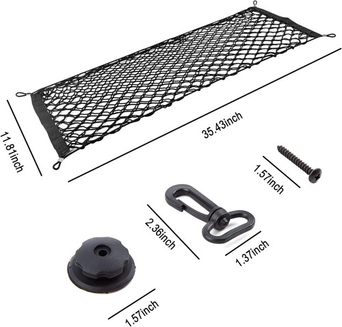 Cartman Cargo Net Hammock Trunk Organizer with 4 Adjustable Hook (35.4 ...
