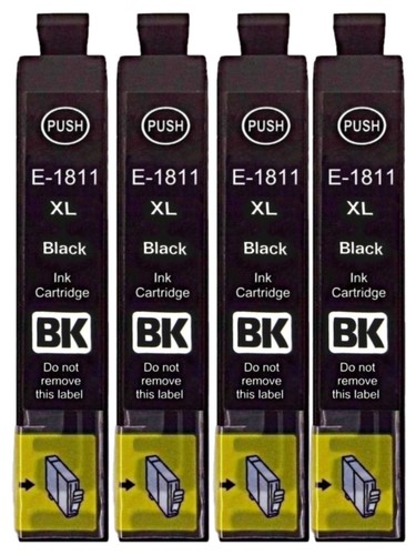 4 Black Ink Cartridges fits Epson Expression XP-225 XP-322 XP-325 XP ...