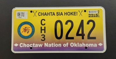 2015 OK Oklahoma CHOCTAW NATION Native Indian Tribe Specialty License ...