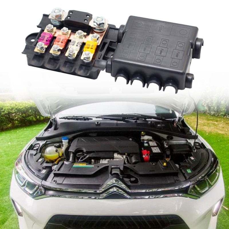 Car Power Distribution Terminals Block 5 Poles Bus Bar Fuse Holder Box ...