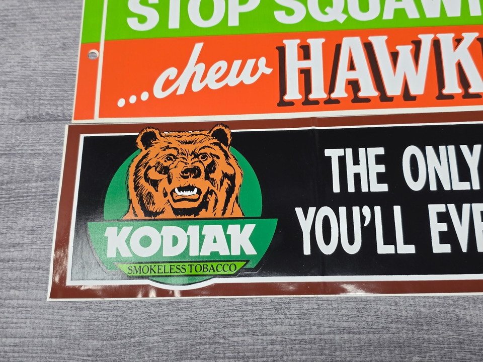 Vintage Chewing Tobacco Bumper Stickers Levi Garrett Hawken Kodiak ...
