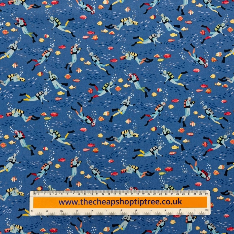 Seaside Cotton Fabric Mixed Ocean Nautical Sea Beach Patchwork Craft ...