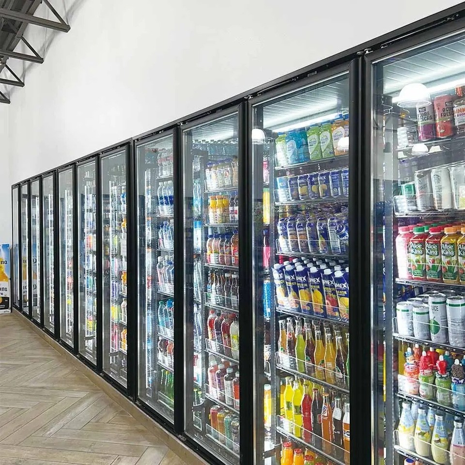 Four 30" X 79" Glass Display Doors for Walk In Cooler w/ Frame and ...