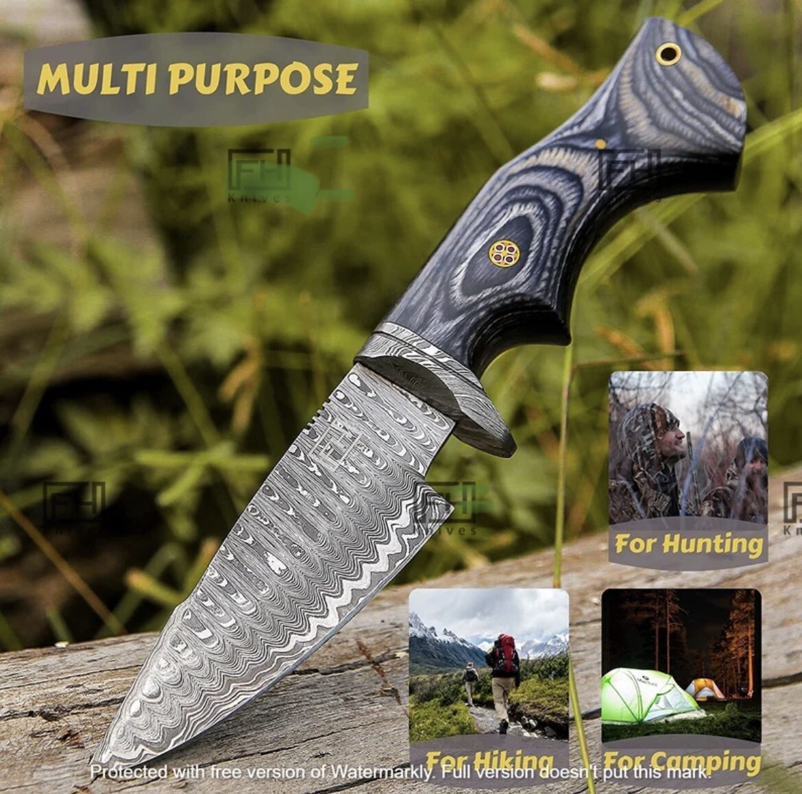 10" TACTICAL SURVIVAL Rambo Hunting FIXED BLADE KNIFE Army Bowie w ...