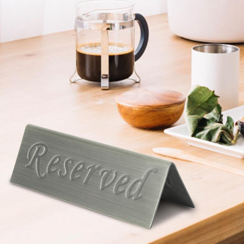 Stackable Reserved Sign Stainless Steel For Table Wedding Party Double ...