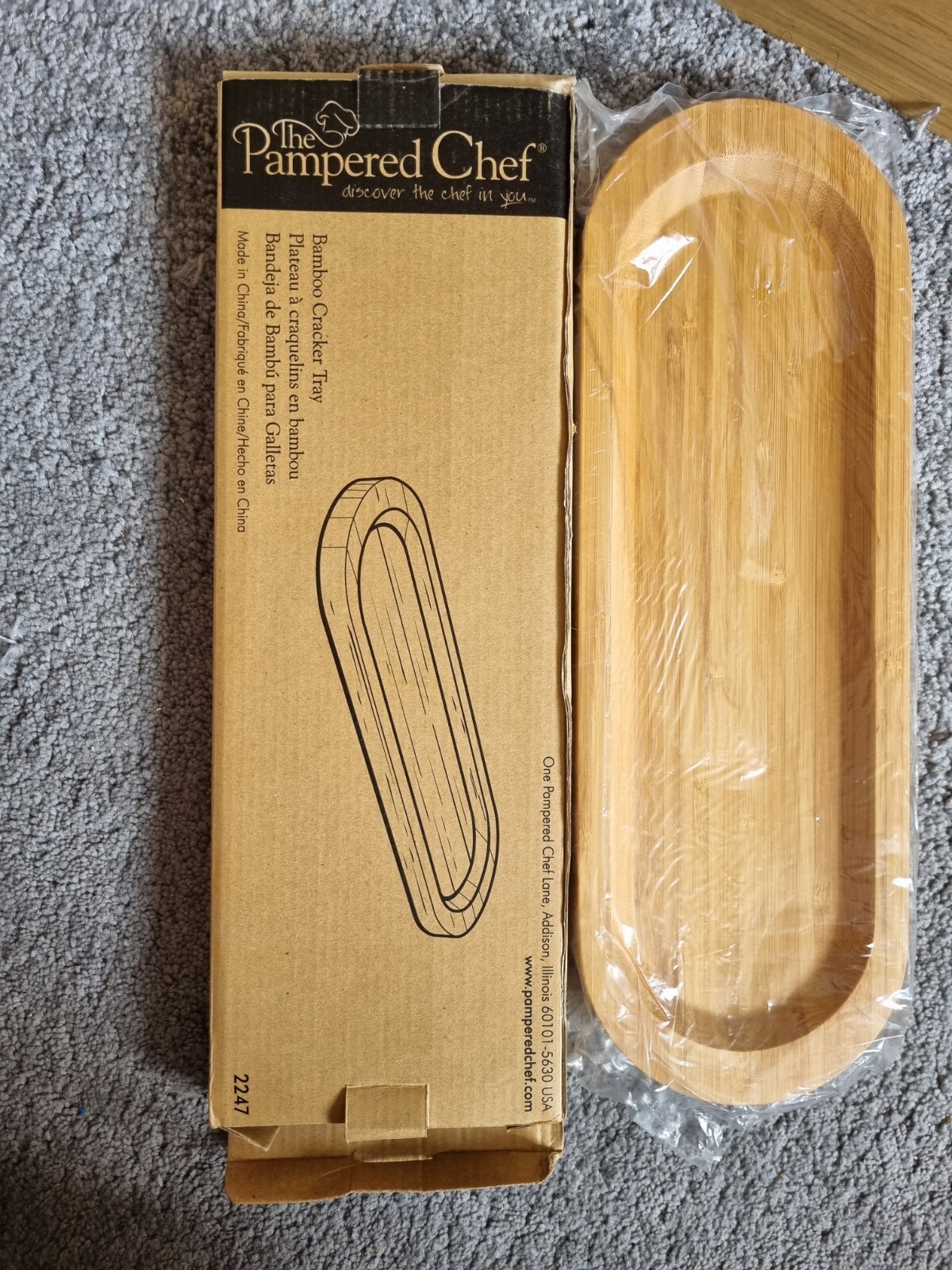 Pampered Chef Bamboo Cracker Serving Tray. | eBay