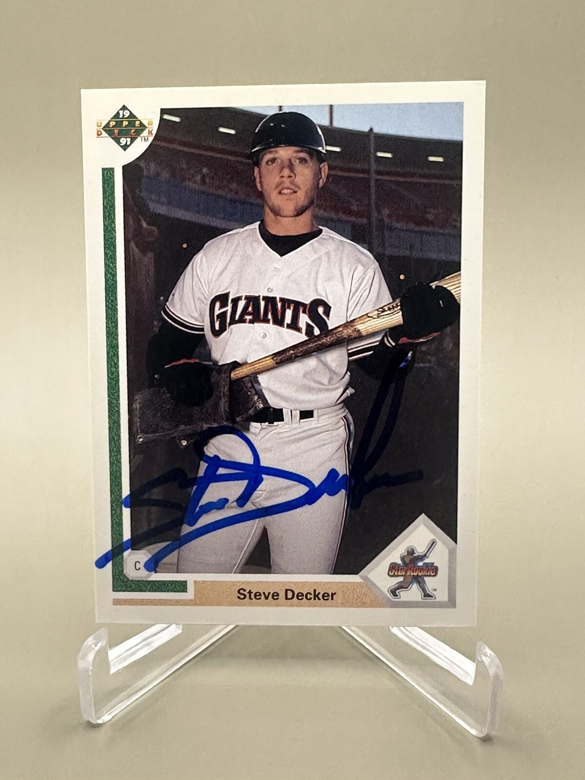 STEVE DECKER 1991 Upper Deck Star Rookie AUTOGRAPH #25 - SF Giants | eBay