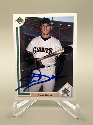 STEVE DECKER 1991 Upper Deck Star Rookie AUTOGRAPH #25 - SF Giants | eBay