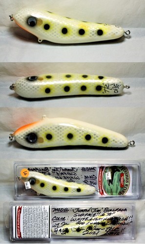 Hughes River Musky 7" Jumpin Jim Bullfrog Color: White Lightnin Frog | eBay