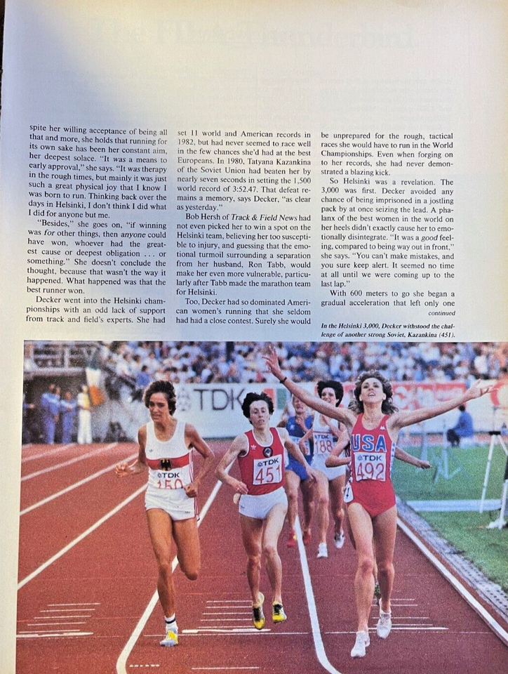1983 Mary Decker Olypic Runner Track Star illustrated | eBay