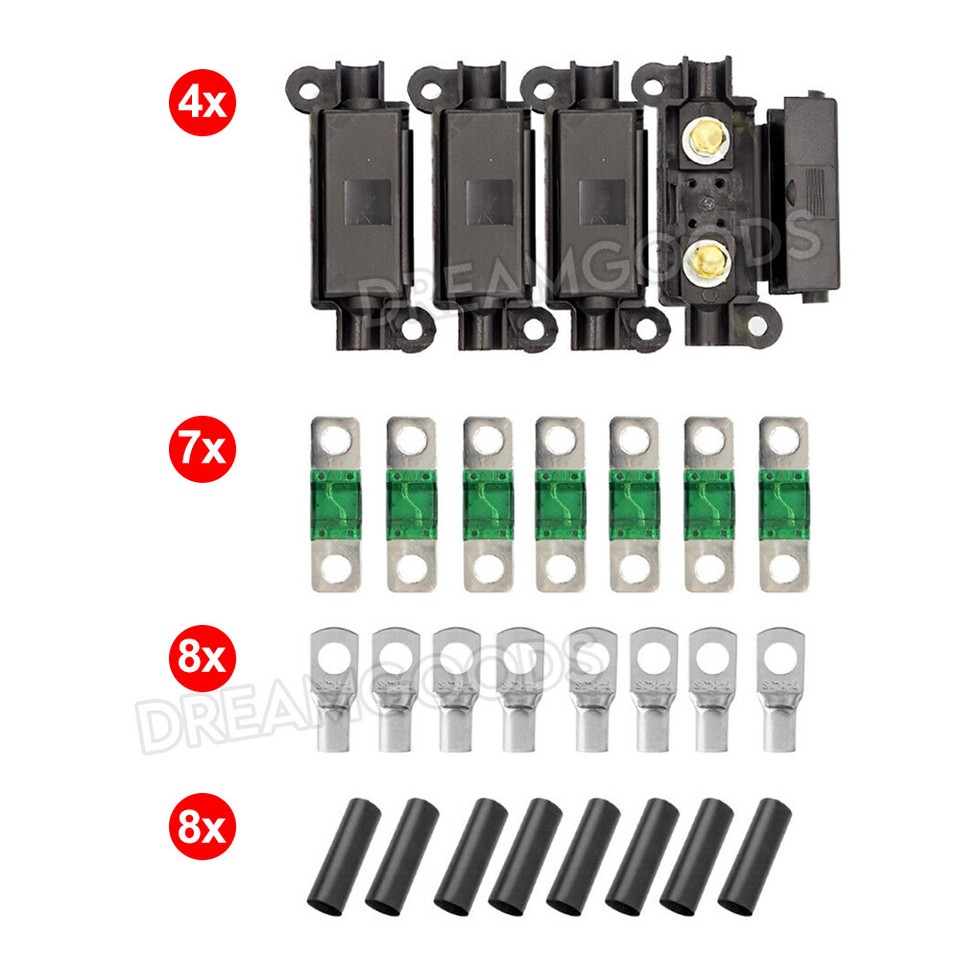 40A MIDI FUSE KIT 4 ANS Holder 7 x 40 AMP Fuses to suit Redarc BCDC ...