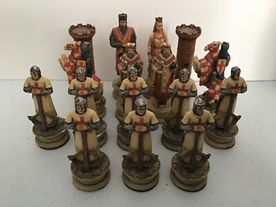 Medieval Times Crusades Arabian Vs Christian Chess Set 32 pieces | eBay