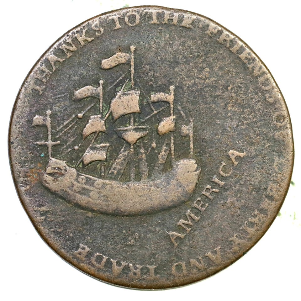 1766 William Pitt Token Colonial Copper Coin | eBay