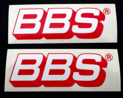 2x Promotional Stickers Bbs Logo Alloy Rims Wheels Red 4 5/16in Motor ...