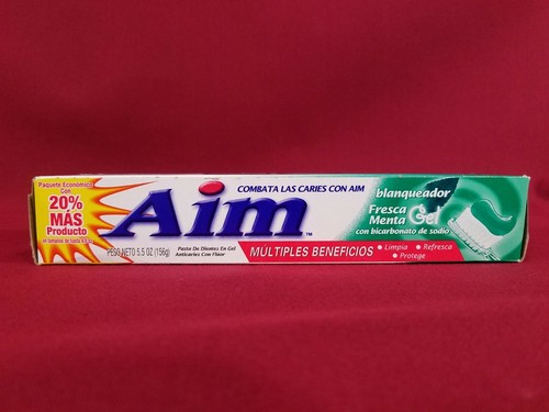 Aim Multi-benefit Fresh Mint Gel Toothpaste 5.5-oz. Tube FREE SHIPPING ...