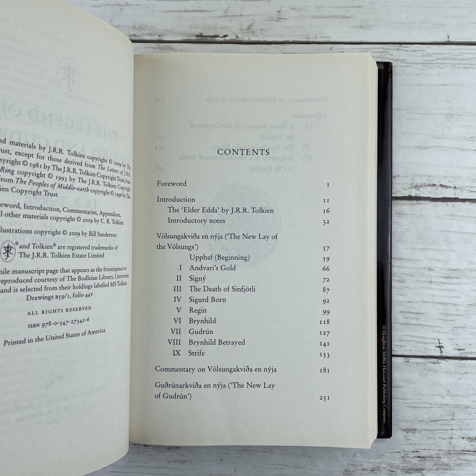 The Legend of Sigurd and Gudrún by J. R. R. Tolkien 2009 Hardcover ...