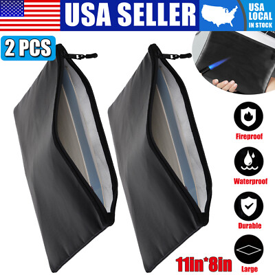 Fireproof Document Bag Waterproof Money Bag Fire Safe Cash Pouch ...