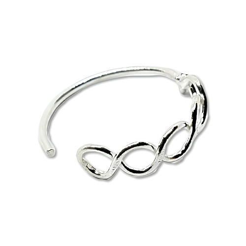 Nose Ring Infinity Twist Knot 10mm Gauge 925 Sterling Silver Piercing ...