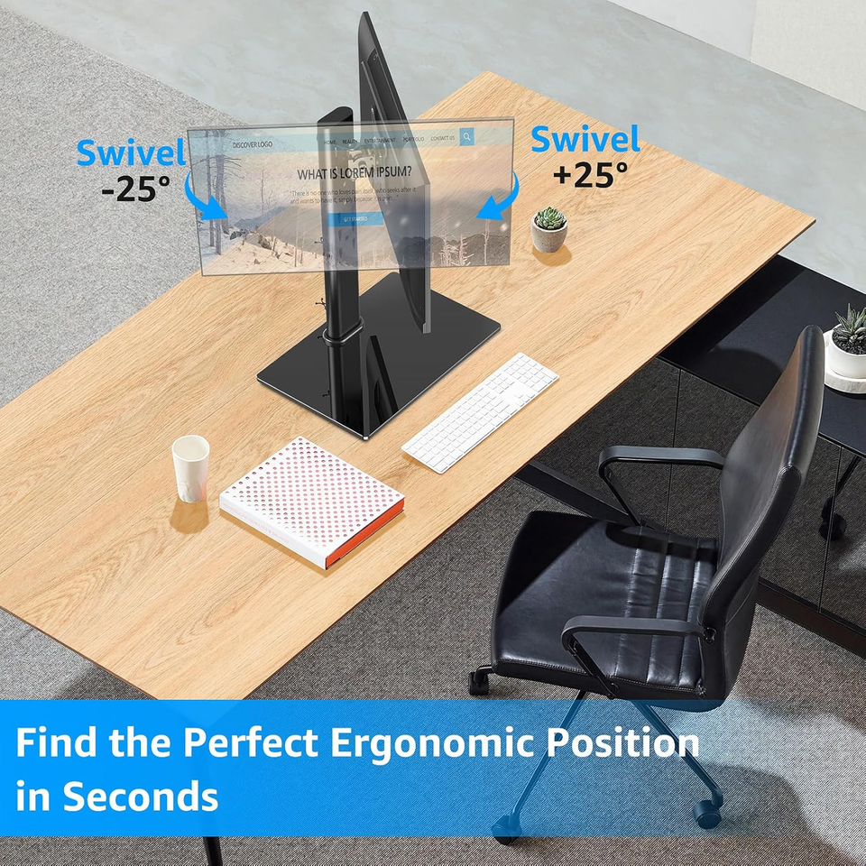 Monitor Stand for Desk, Freestanding Monitor Mount Fits 13-32 Inch ...