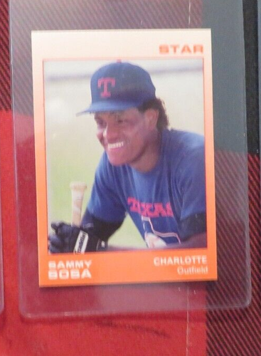 1988 Star Company CHARLOTTE Rangers #23 SAMMY SOSA Card GREAT CARD ...