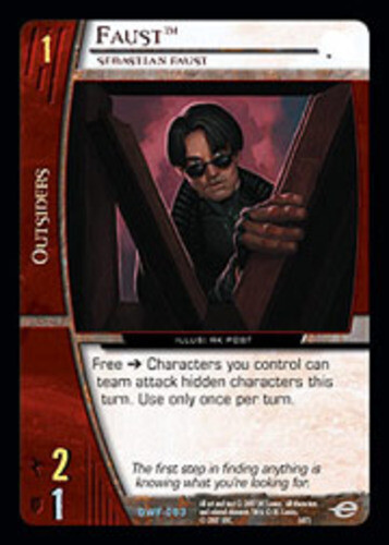 VS System: Faust, Sebastian Faust [Played] DC Worlds Finest TCG CCG ...