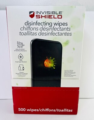 InvisibleShield Antimicrobial Wet Wipe 500-Pack | eBay