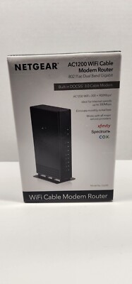 New Open Box NETGEAR Cable Modem Built-in WiFi Router (C6230) AC1200 ...