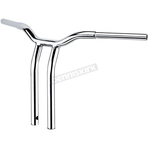 LA Choppers 12" Chrome Kage Fighter 1 1/4" T-Bar w/Pullback Risers - LA ...