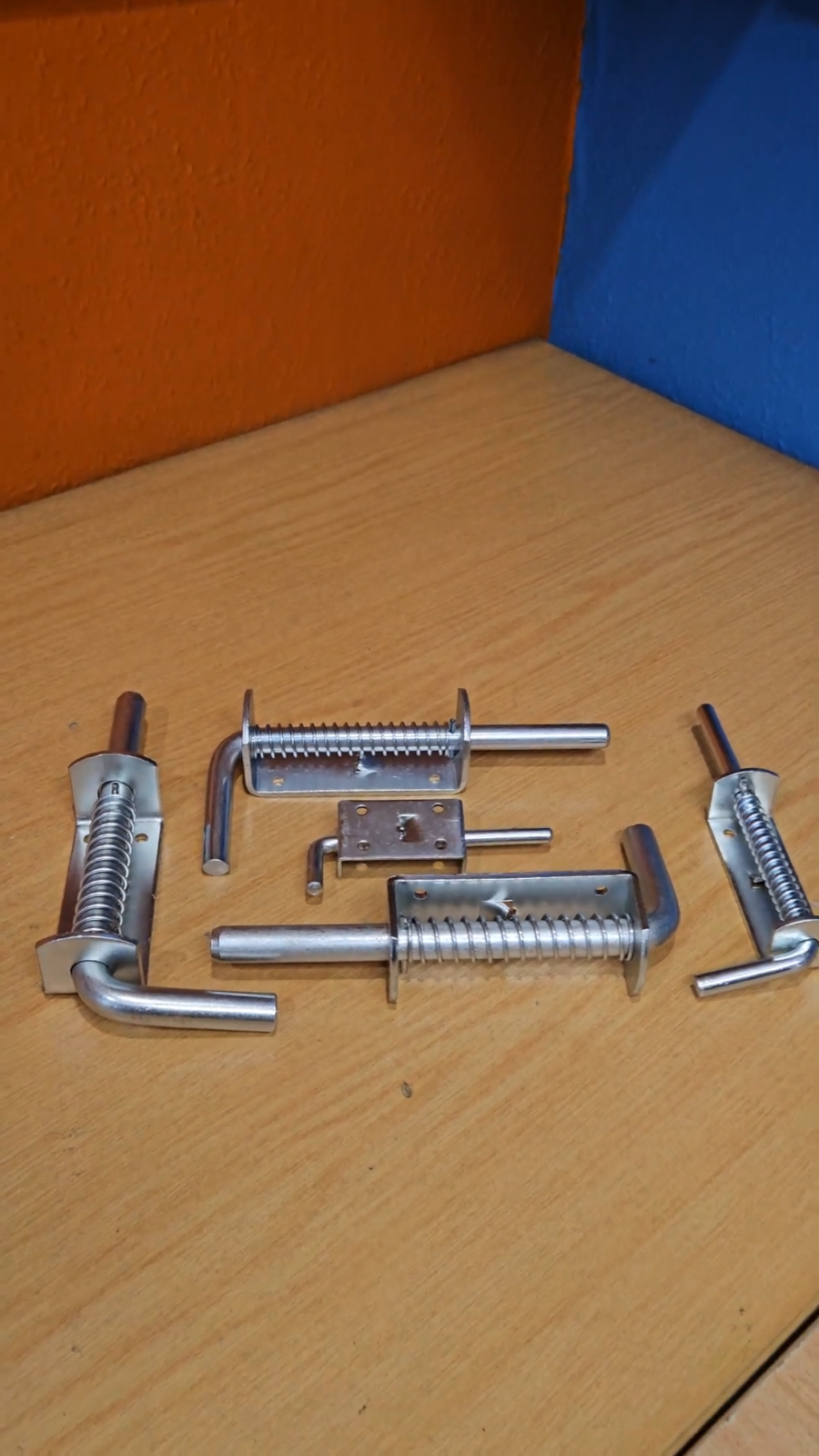 Spring Loaded Shoot Bolts X2 (Zinc Plated Drop Bolt Field Gate Stable ...